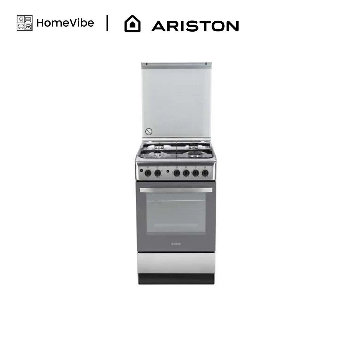 Ariston 50cm, 4 Gas Burners + Gas Oven Free Standing Cooker A5GG1F X EX ...