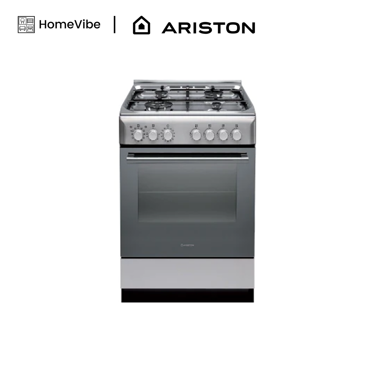 Ariston 60cm, 4 Gas Burners + Electric Oven Free Standing Cooker A6TMC2 ...